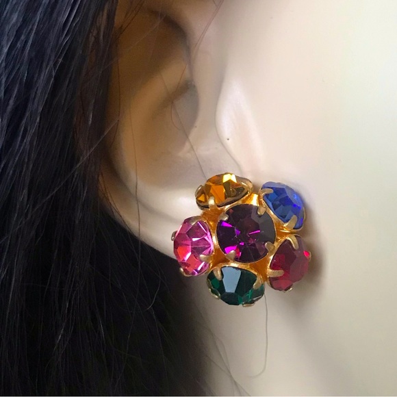 Fashion Jewelry | Jewelry | Multi Colored Six Stone Studs | Poshmark